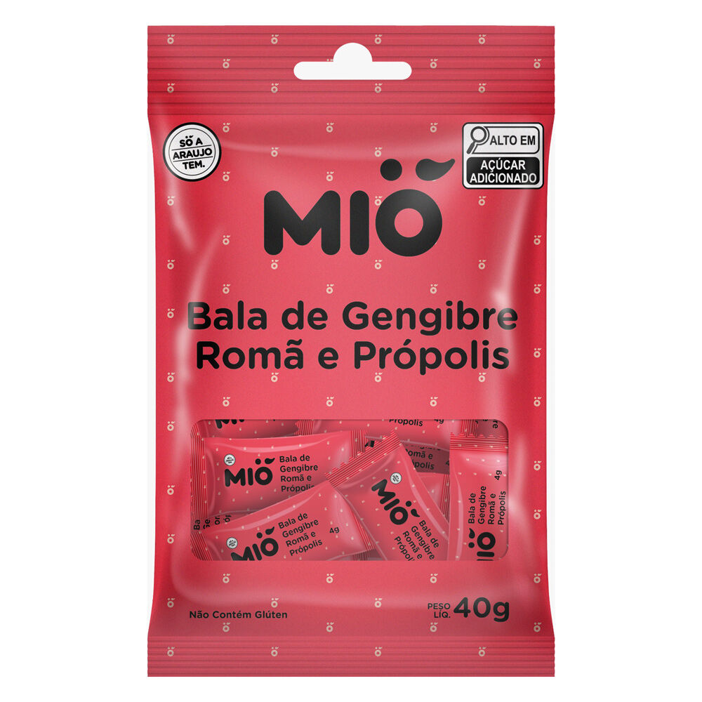 Bala Gengibre Romã e Própolis Mió 40g - Drogaria Araujo