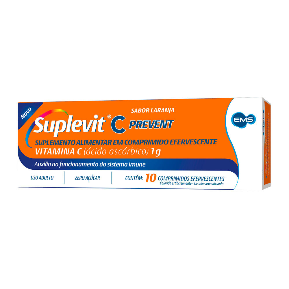 Suplevit C Prevent 1g Sabor Laranja com 10 Comprimidos Efervescentes ... Suplevit C Prevent 1g Sabor Laranja com 10 Comprimidos Efervescentes ...
