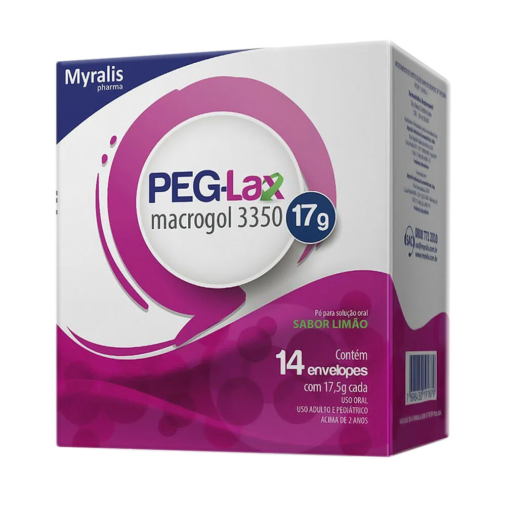 Peg Lax Sabor Limão Envelope Com 14 Unidades De 17 5g Cada Drogaria